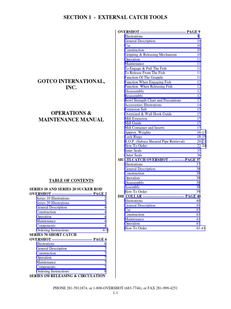 Manual 1 - External Catch Tools | PDF | Pipe (Fluid Conveyance) | Heat ...