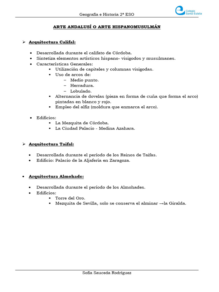 Arte Andalusí | PDF | Al Andalus | Estilos arquitectonicos