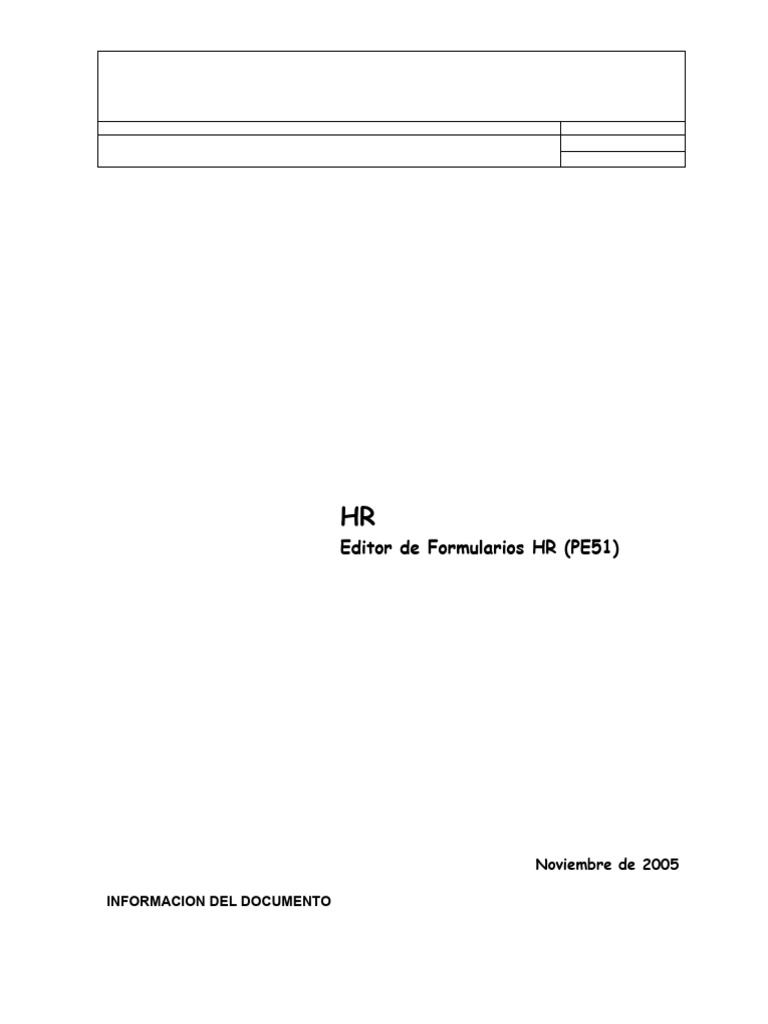 Manual Formularios HR | PDF | Ventana (informática) | Información