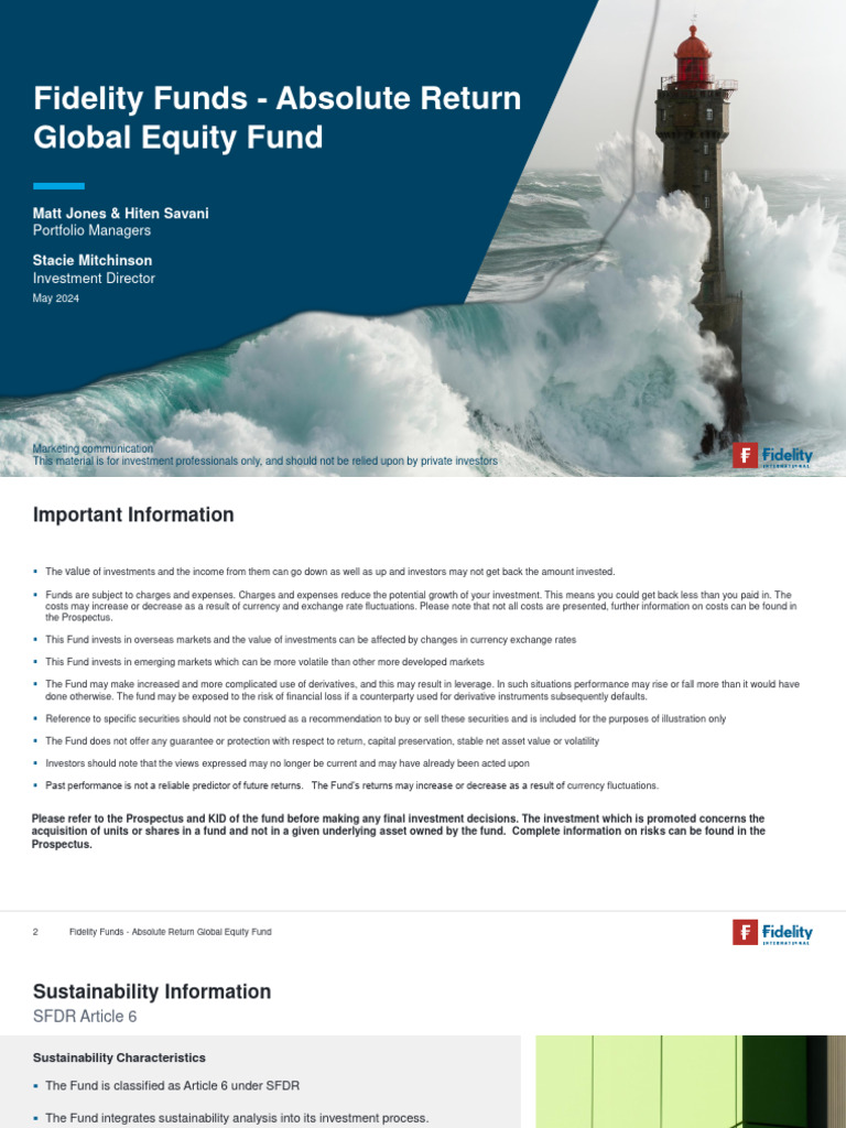 Fidelity Absolute Return Global Equity Fund Presentation | PDF ...