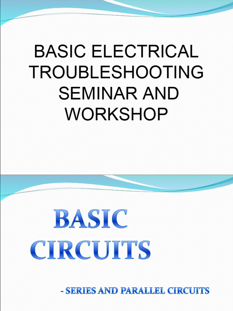 Basic Electrical Troubleshooting Seminar | PDF | Voltage | Electric Power