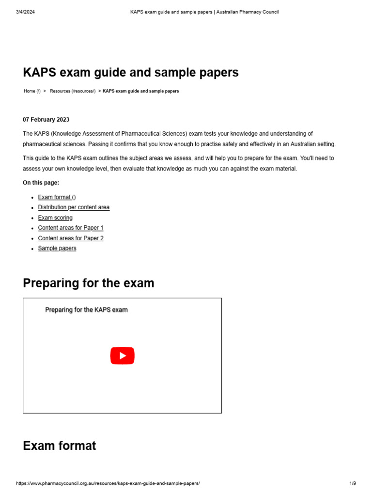 KAPS Exam Prep for Pharmacists | PDF | Pharmacology | Pharmacokinetics