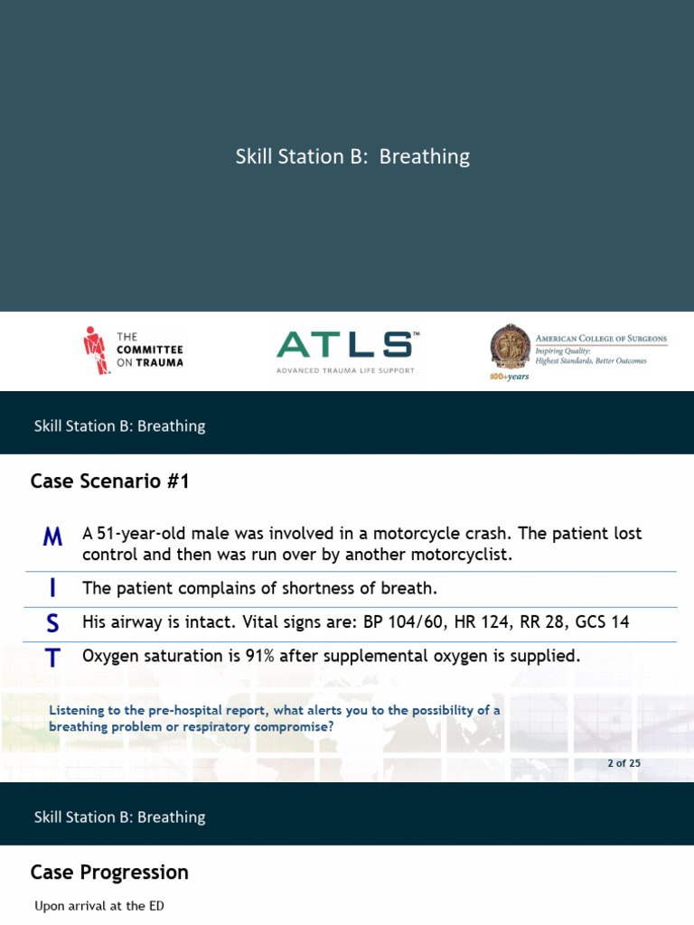 Breathing Skill Station Presentation | Download Free PDF | Respiratory System | Breathing
