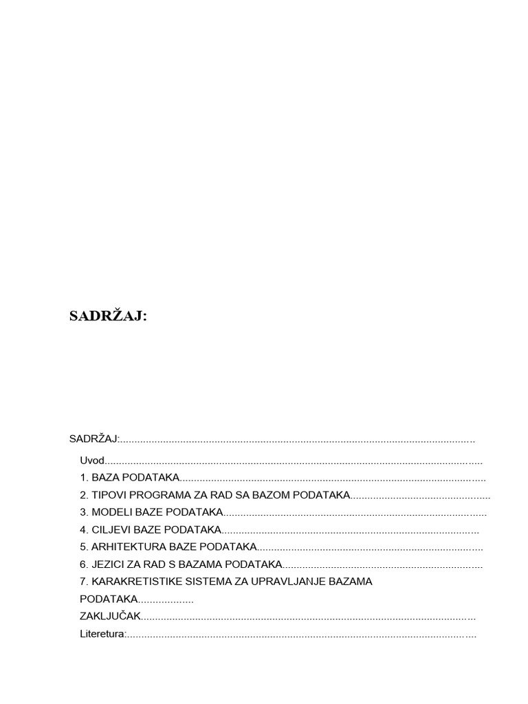 Baze Podataka | PDF