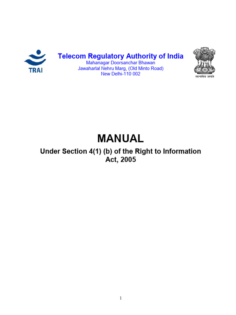 RTI ACT Manual Eng 25012017 | PDF