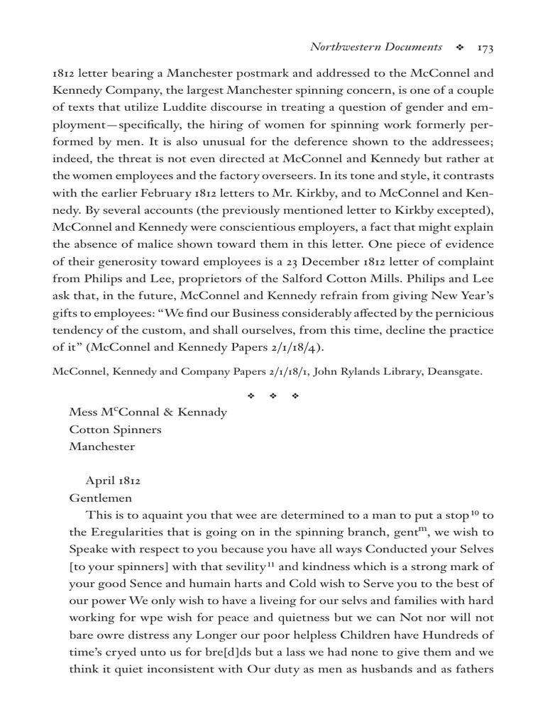 Luddite Letters: 1812 Threats and Context | PDF