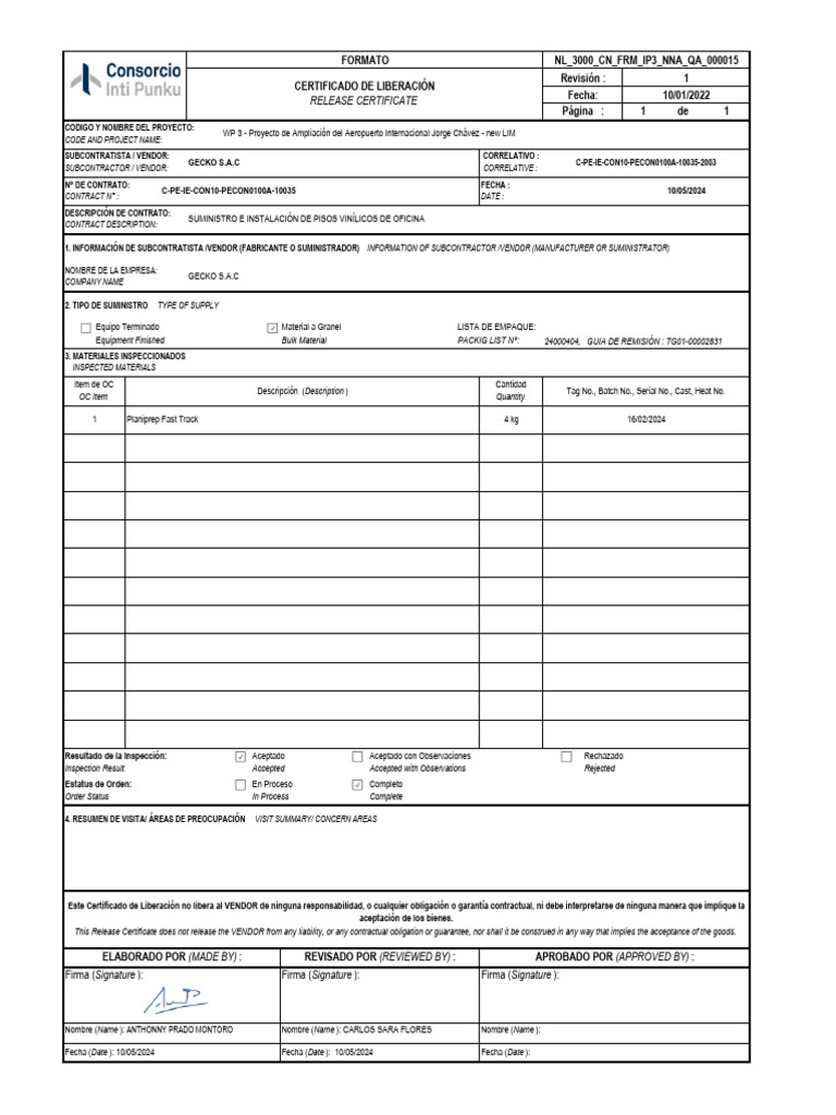 NL - 3000 - CN - FRM - IP3 - NNA - QA - 000015 Formato Certif ... NL - 3000 - CN - FRM - IP3 - NNA - QA - 000015 Formato Certif ...