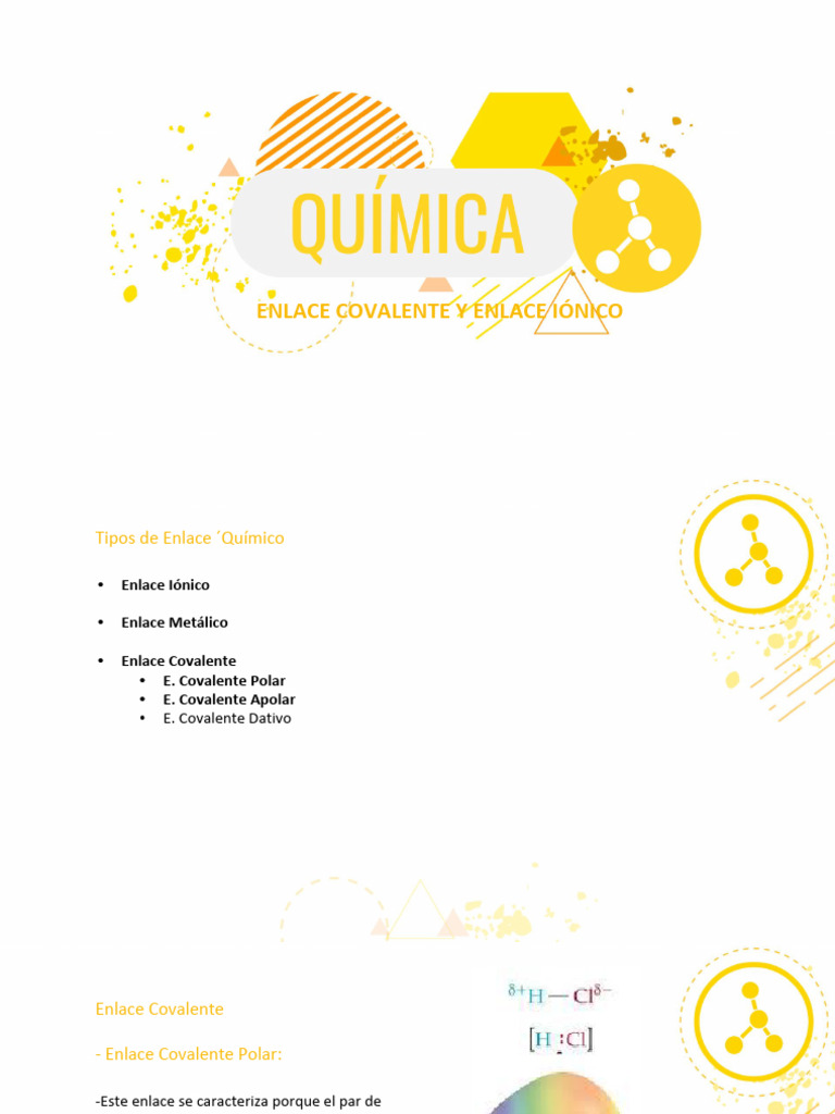 5 - Enlace Ionico y Covalente | PDF | Enlace químico | Enlace covalente
