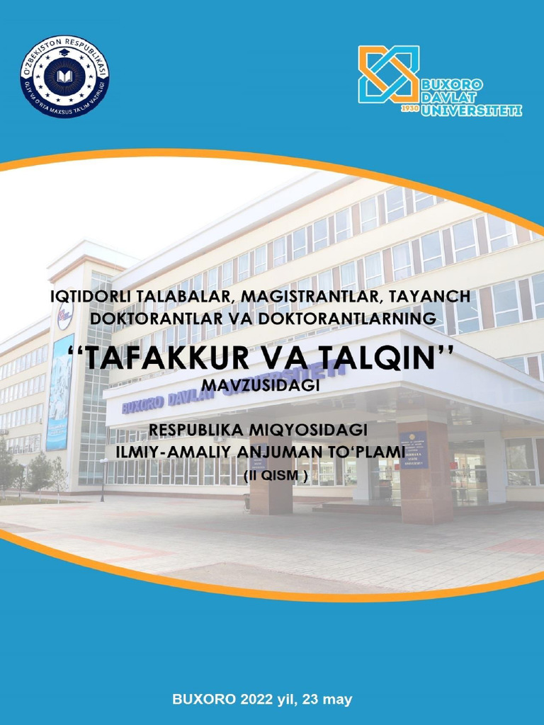 Tafakkur Va Talqin 2022 | PDF
