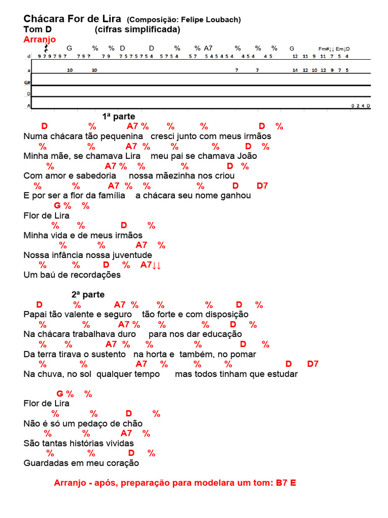 Chácara Flor-de-Lira - Cifrada | PDF