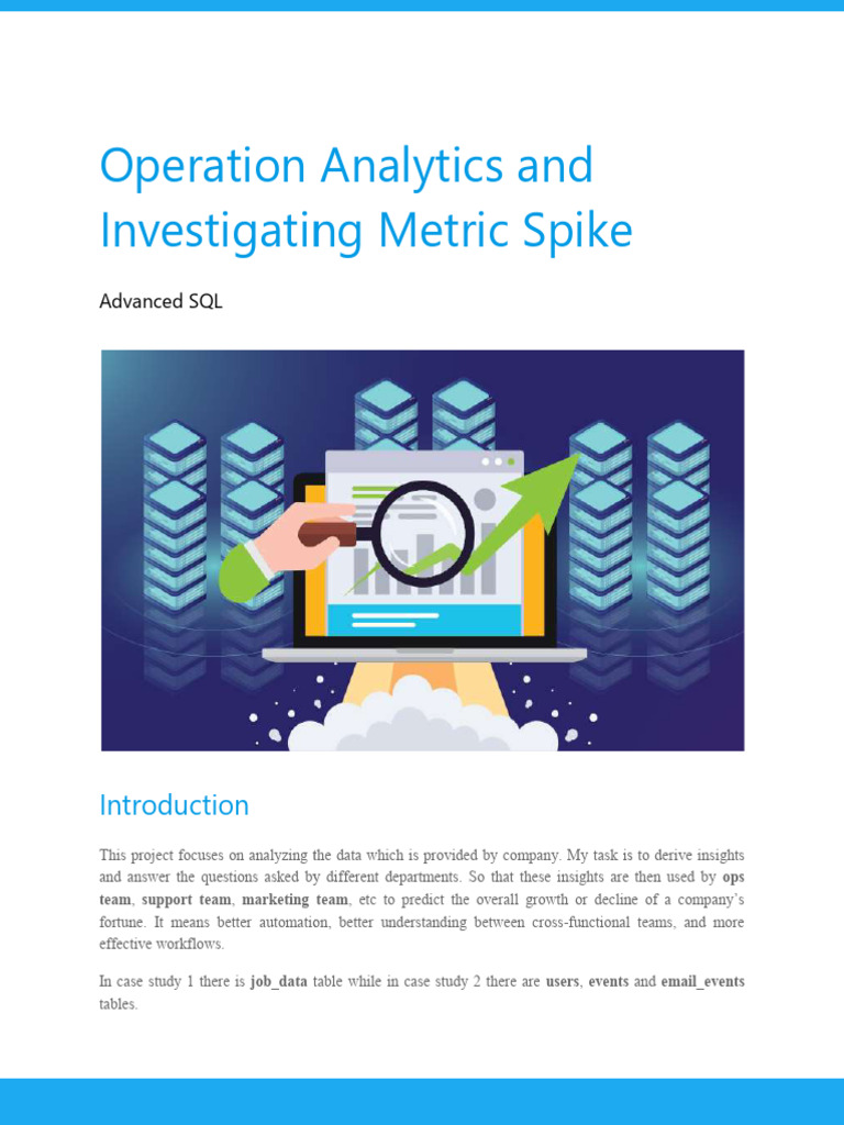 Operation Analytics and Investigating Metric Spike | PDF | Databases ...