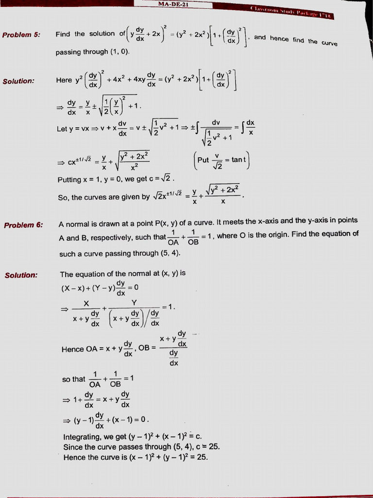 Differential Equation Part-2 | PDF Differential Equation Part-2 | PDF