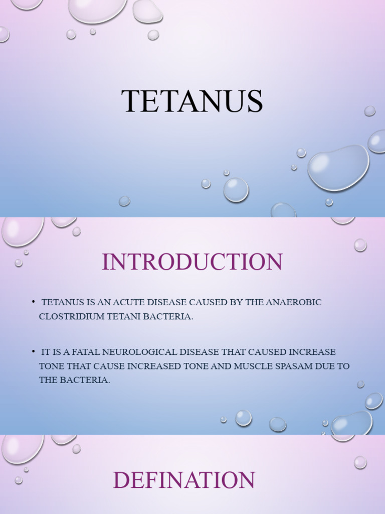 Understanding Tetanus: Causes and Effects | PDF | Self-Improvement ...