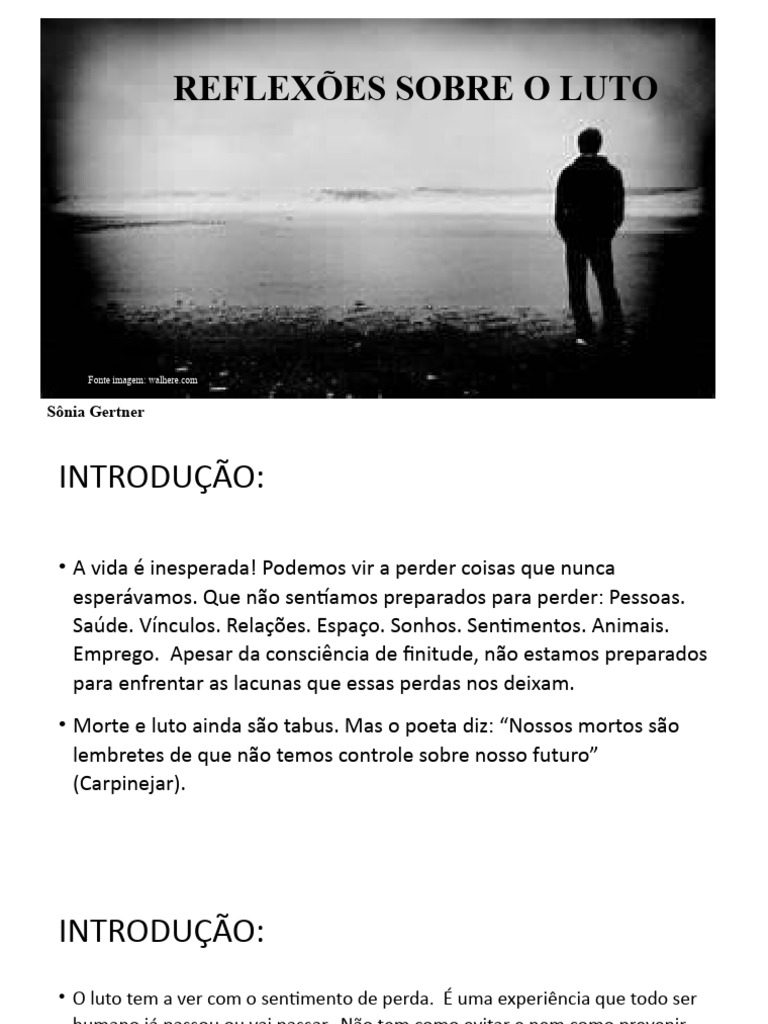 Reflexões Sobre o Luto | PDF | Dor | Amor