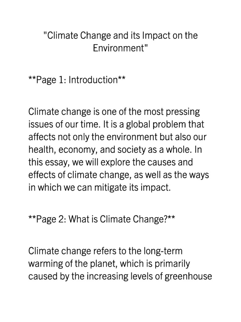 Climate change | Download Free PDF | Climate Change | Climate Change ...