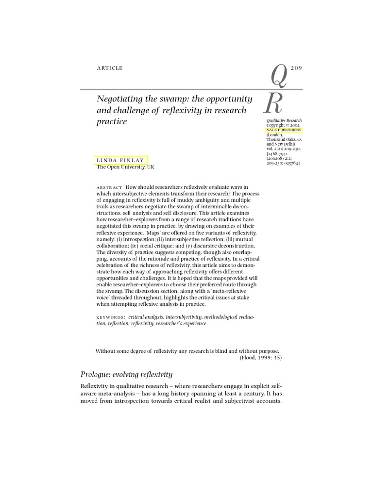 2002 Finlay - Negotiating-The-Swamp-The-Opportunity-And-Challenge-Of ...