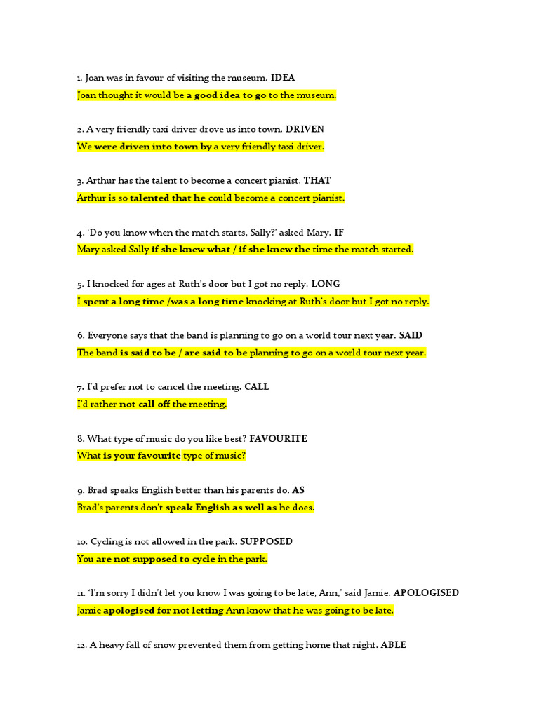 Rephrasing Key | PDF