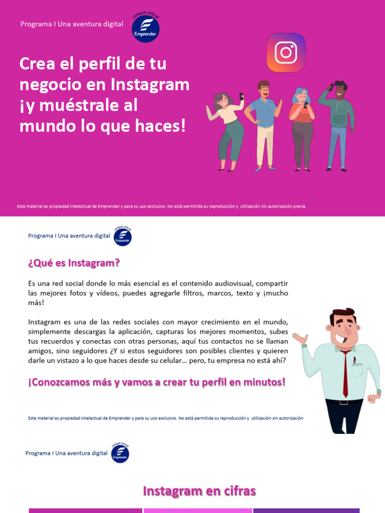 Crea tu perfil empresarial en Instagram | PDF | Servicio de redes ...