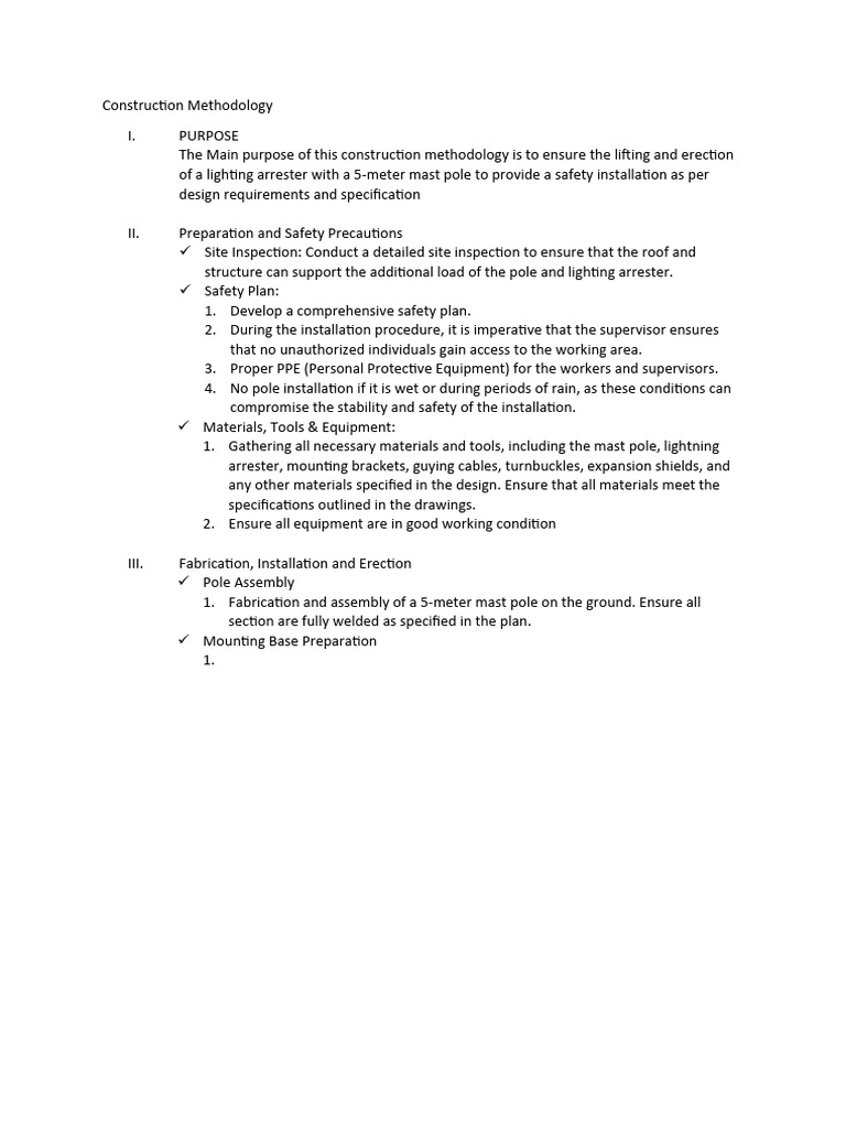 Construction-Methodology | PDF