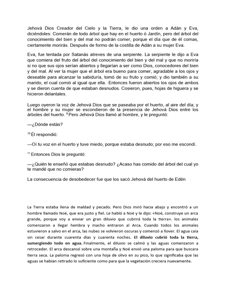 La Creación | PDF | Estudios de idiomas extranjeros | Religión y ...