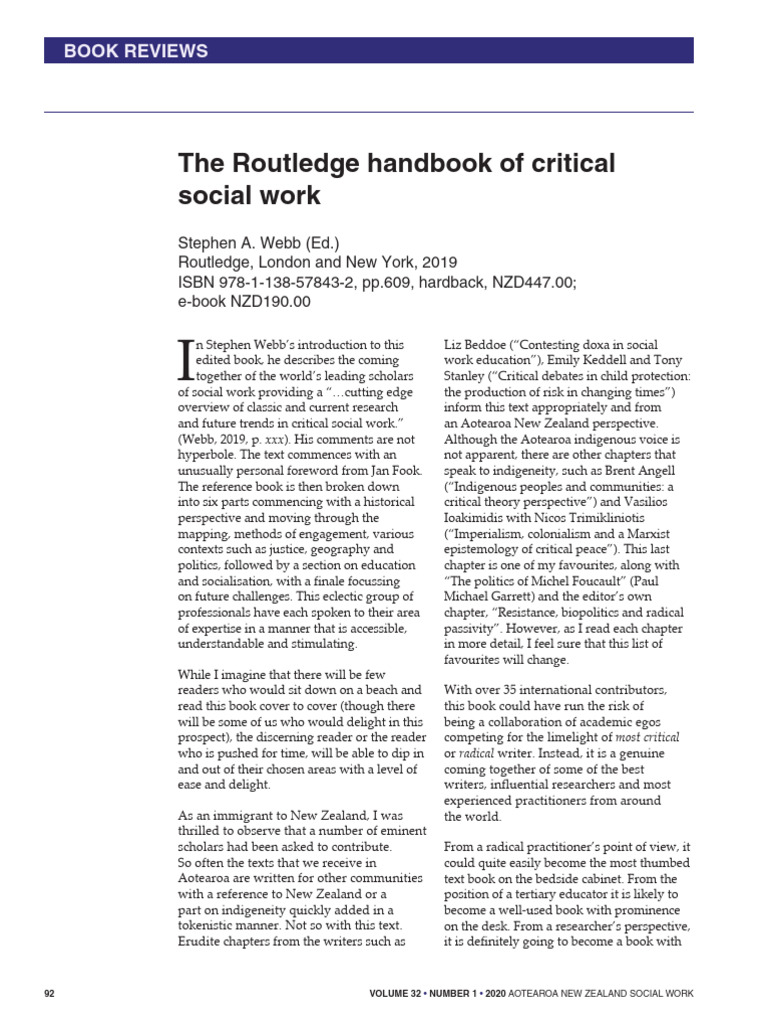 The Routledge Handbook of Critical Social Work | PDF | Liberal Arts ...