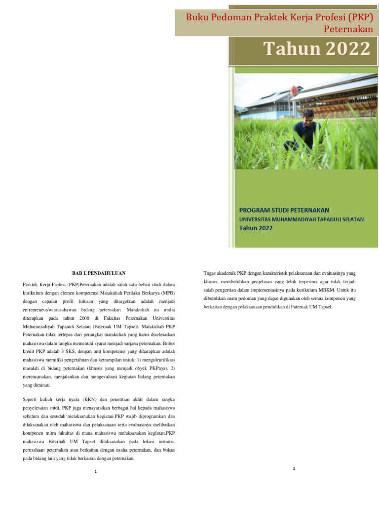 BUKU PEDOMAN PKP Peternakan | PDF