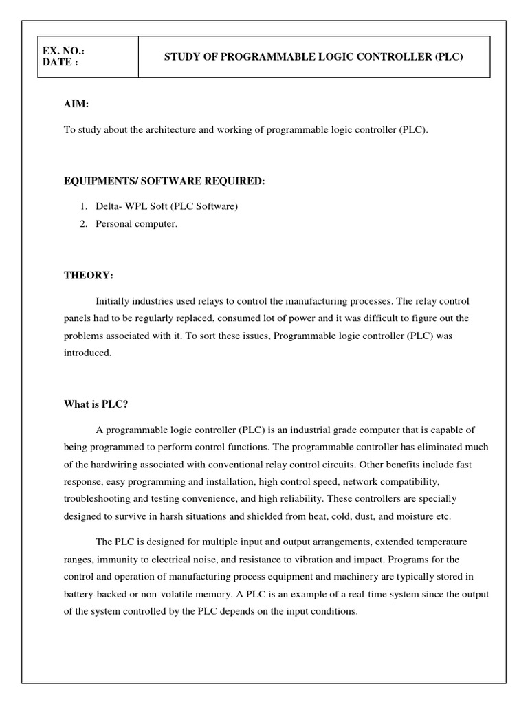 IA Lab Experiments All | PDF | Programmable Logic Controller | Logic Gate