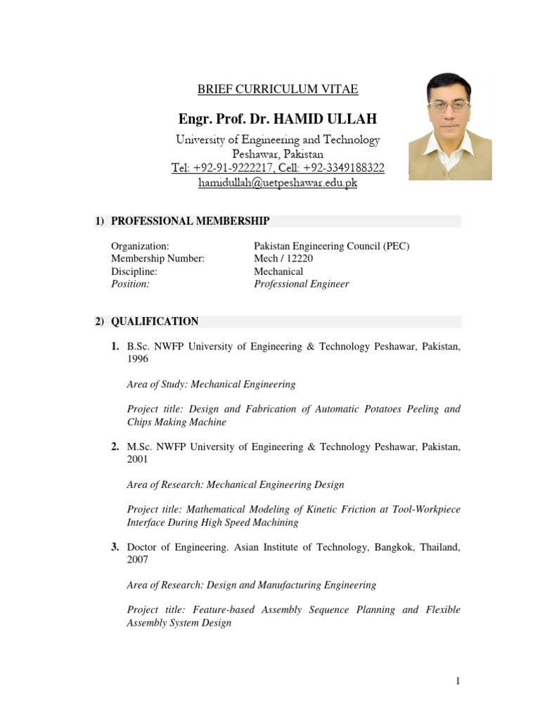 Hamid Ullah | PDF | Engineering