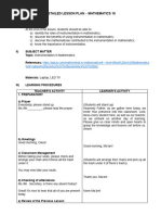 Detailed Lesson Plan - Arithmetic Sequence | PDF | Critical Thinking ...