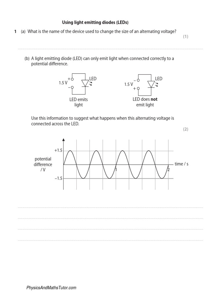 Current, Voltage, Resistance, Energy & Power 2 QP | PDF | Electrical ...