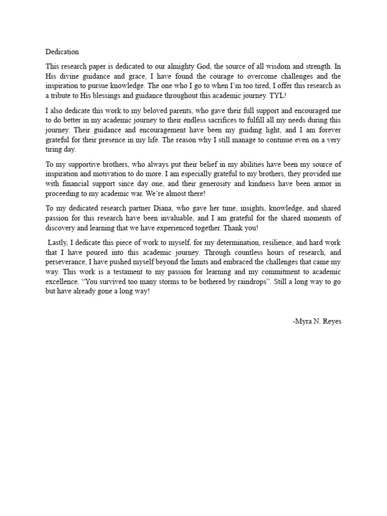 Myra Dedication | PDF