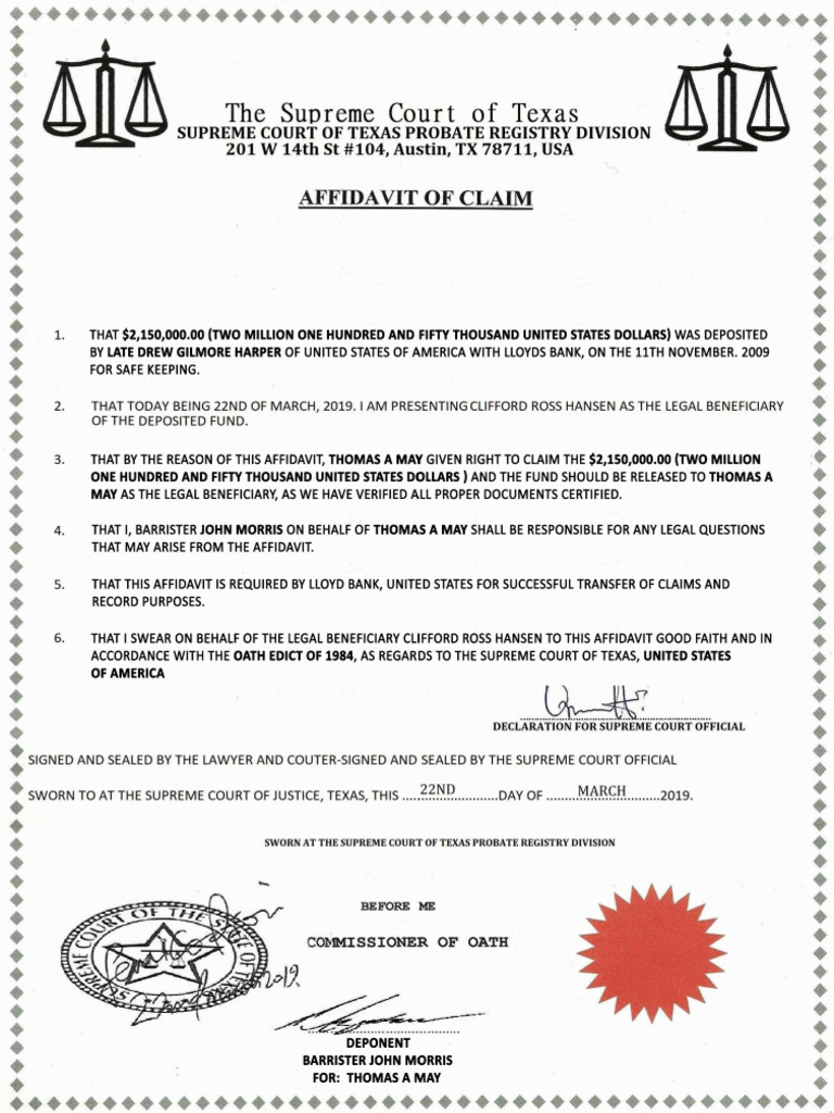 Affidavit of claim _Page_1 | PDF