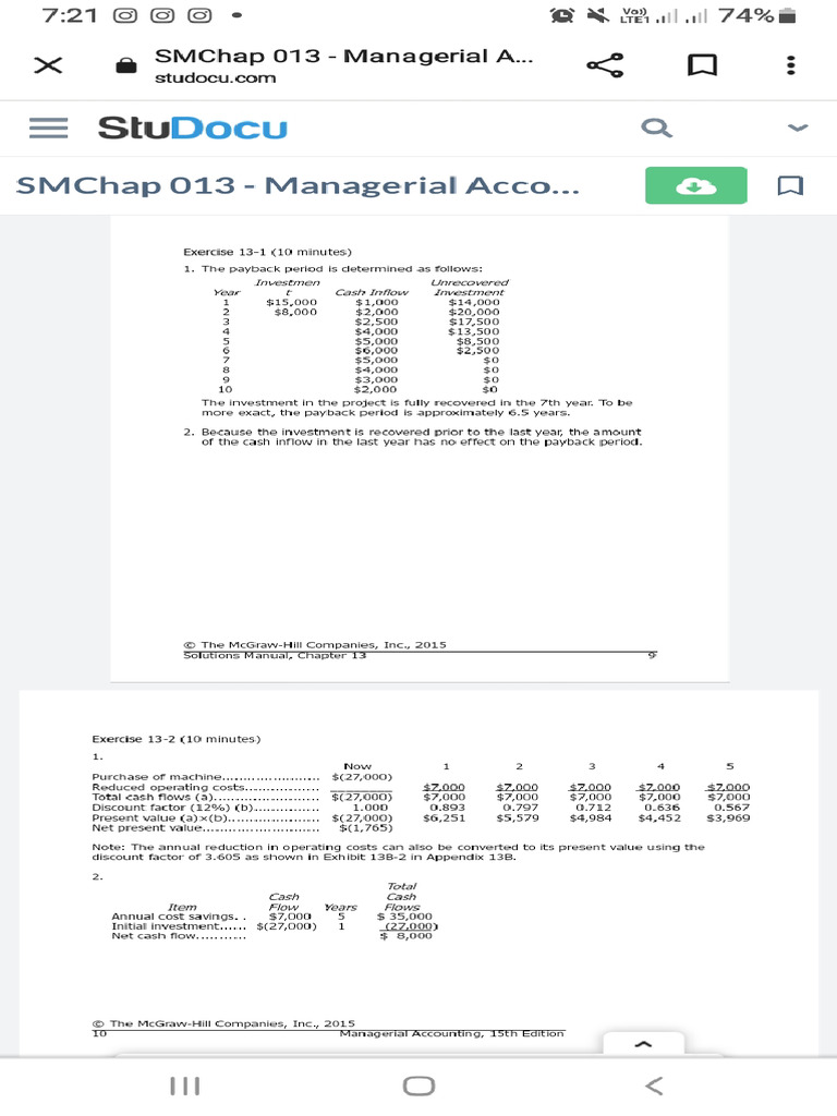 NPV chap solution | PDF