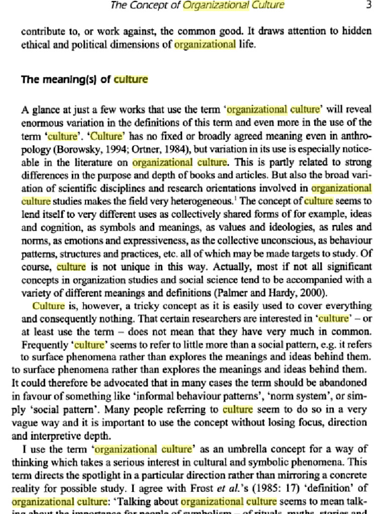 Alvesson - Concept of Org Cult | PDF