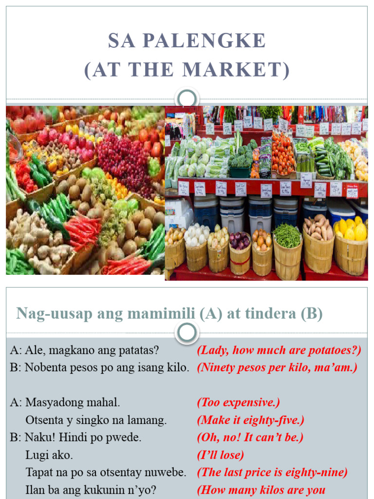 Sa Palengke (At The Market) | PDF | Foods | Cuisine