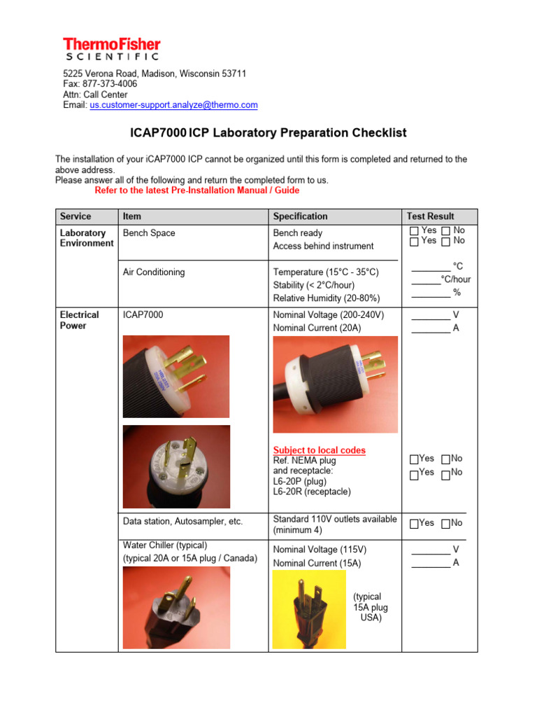 ICAP 7000 Preinstallation Checklist | Download Free PDF | Ventilation ...