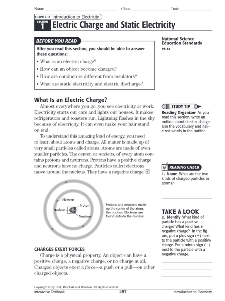 Electric Charge and Static Electricity | PDF