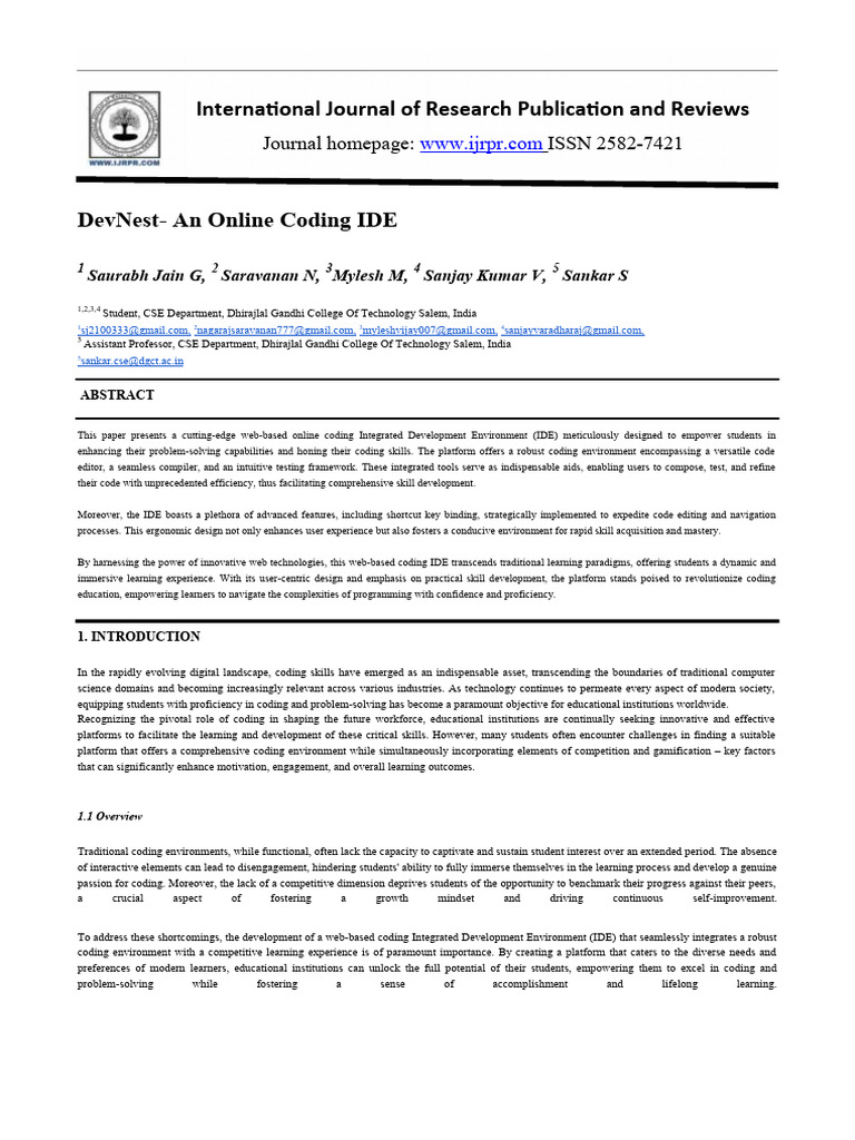 DevNest | Download Free PDF | Computer Programming | Integrated Development Environment