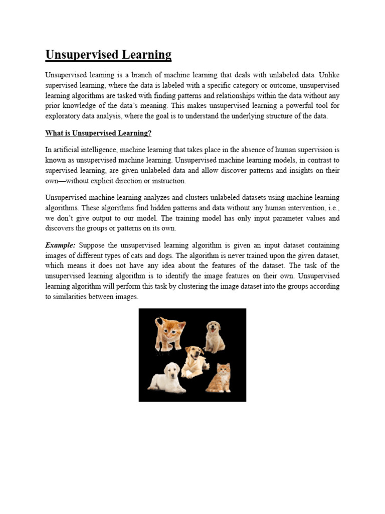 Unsupervised Learning | Download Free PDF | Machine Learning | Cluster Analysis