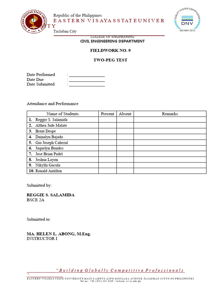 Two-Peg Test Procedure in Civil Engineering | PDF | Optics