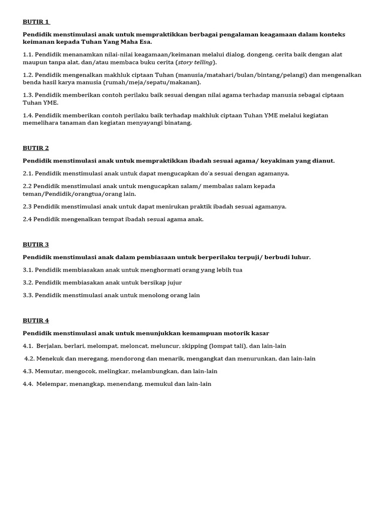 26 Butir Akreditasi | PDF