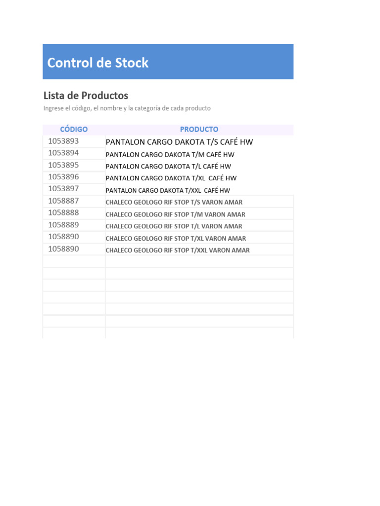 planilla-de-excel-para-control-de-stocks (1) | PDF
