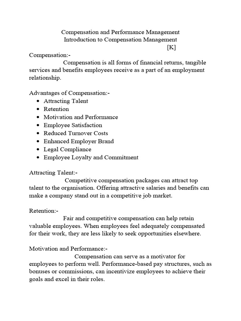 Compensation and Performance Management | PDF | Cost Of Living ...