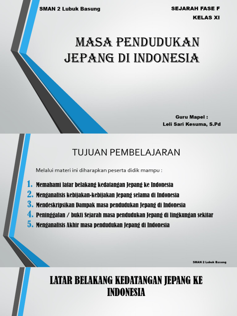 Sejarah Pendudukan Jepang | PDF