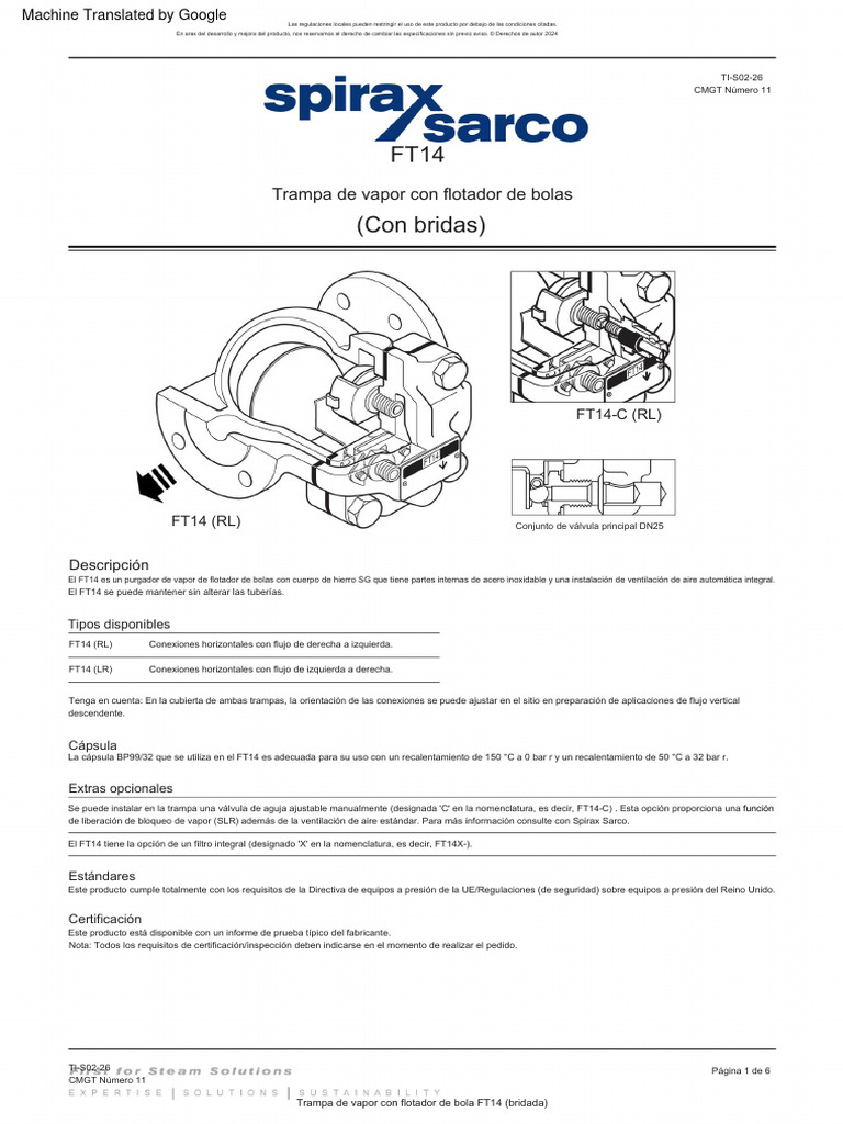 Trampa de Vapor FT14 con Flotador | PDF