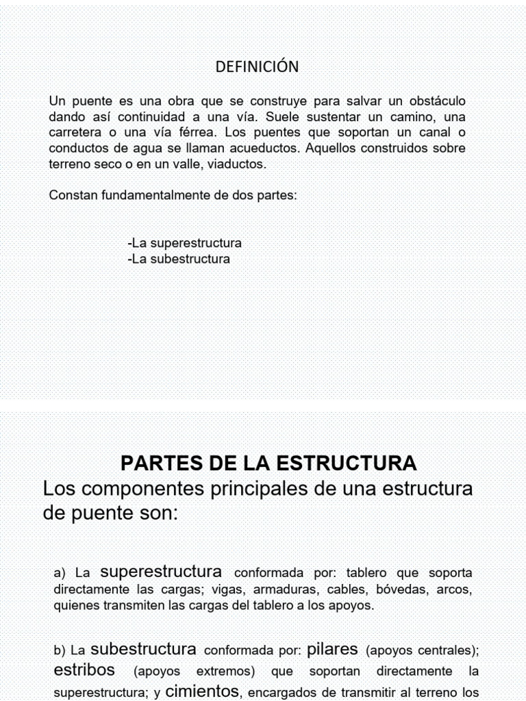 PARTES DE UN PUENTE | Descargar gratis PDF | Puente | Fundación ...