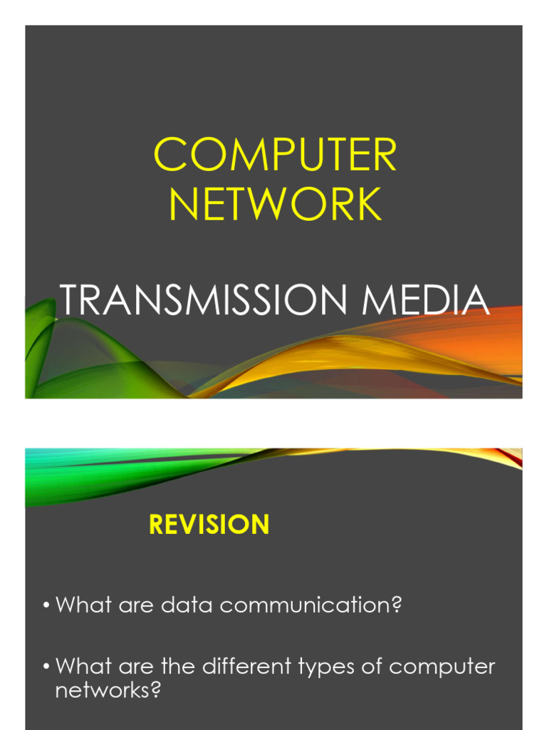 Transmission Media | PDF | Wireless | Duplex (Telecommunications)