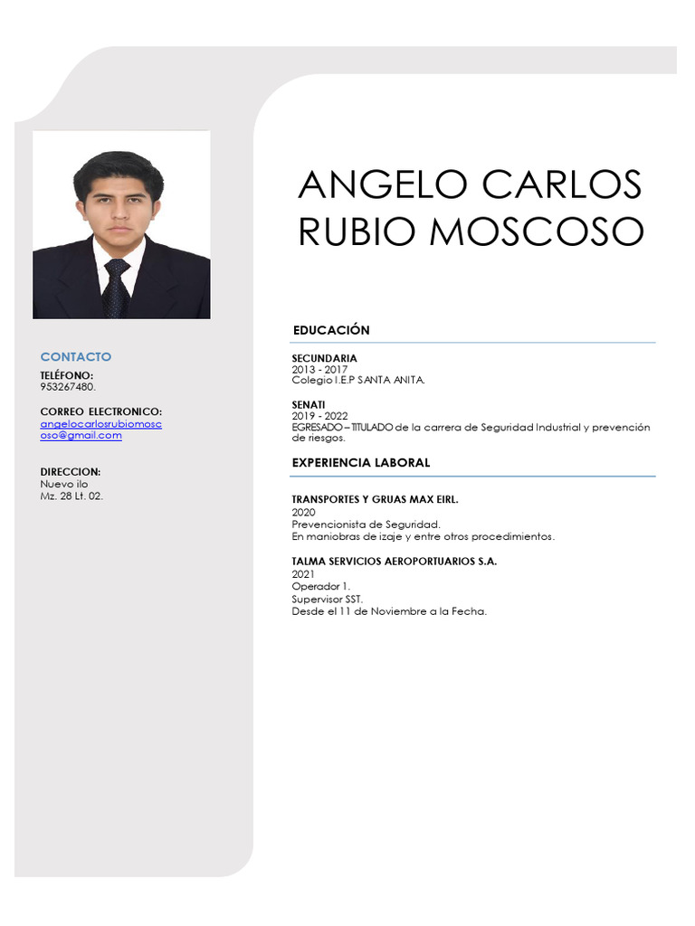 CV - ANGELO RUBIO | PDF