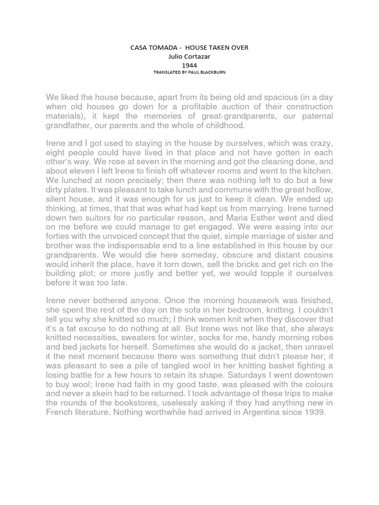 House Taken Over 1 | PDF | Knitting | Room