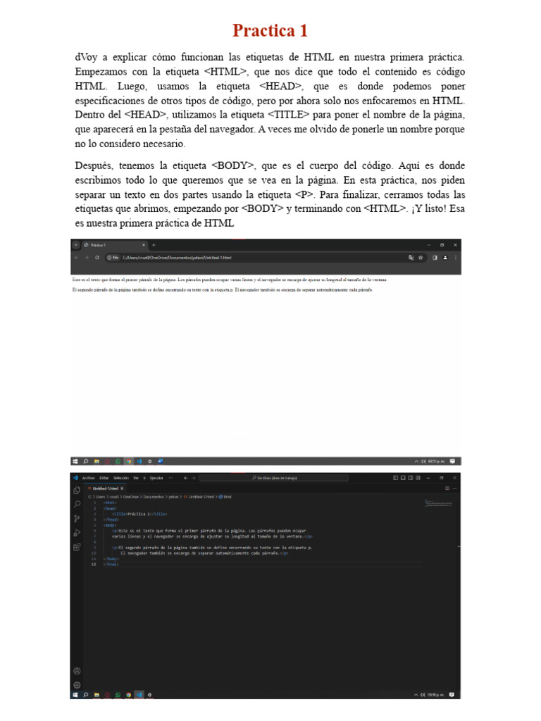 Practica 1-7 | PDF | HTML | Hipervínculo